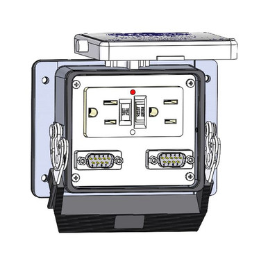 Mencom GF-2MDB9-32 Panel Interface Connector with GFCI Duplex outlet ...