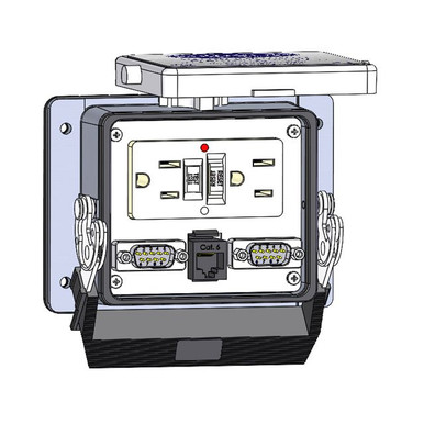 Mencom GF-2MDB9-RJ45-32 Panel Interface Connector with GFCI Duplex ...