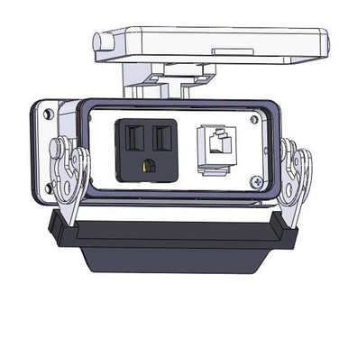Mencom DP1-RJ11-16LS Panel Interface Connector with Simplex outlet ...