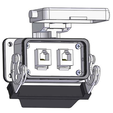 Mencom RJ11-2-10LS Panel Interface Connector with, (2) RJ11, in a 10LS ...
