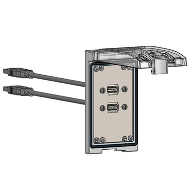 Mencom LP1-2USB-10 Low Profile Panel Interface Connector with (2) form ...