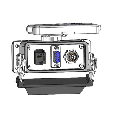 Mencom DB09-M12F3-RJ45-16 Panel Interface Connector with, 9 pin D-Sub ...