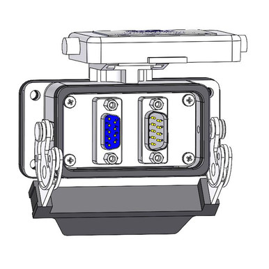 Mencom DB09-MDB09-10LS Panel Interface Connector with, 9 pin D-Sub, and ...