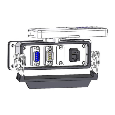 Mencom DB09-MDB9-RJ45-24 Panel Interface Connector with, 9 pin D-Sub, 9 ...