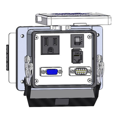 Mencom DP1-MDB9-DDB15F-RJ45-R-32 Panel Interface Connector with Simplex ...
