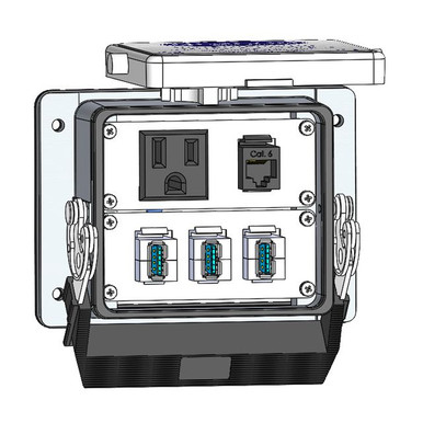 Mencom DP1-RJ45-3USB-AFAF-32 Panel Interface Connector with Simplex ...