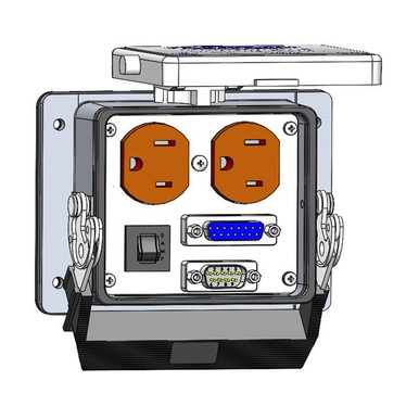 Mencom DP-MDB9-DB15-R-32 Panel Interface Connector with Duplex outlet ...