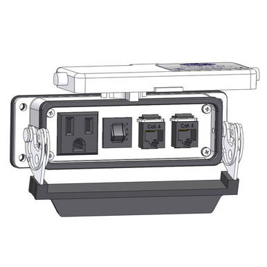 Mencom DP1-2RJ45-5R-24 Panel Interface Connector with Simplex outlet, 2 ...