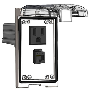 Mencom LP1SS-DP1-RJ45 Low Profile Panel Interface Connector with ...