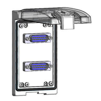 Mencom LP1-2MDB15 Low Profile Panel Interface Connector with (2) 15 pin ...