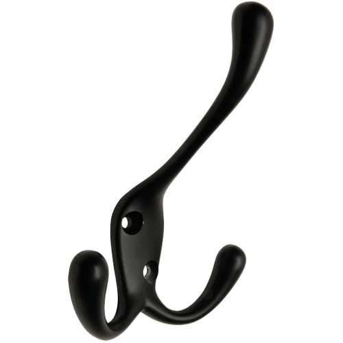 Designers Impressions Flat Black Heavy Duty Coat & Hat Hook: 58326 ...