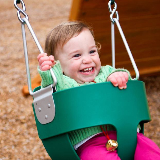 Residential Full Bucket Swing with 5'6" Fully Coated Chain ...