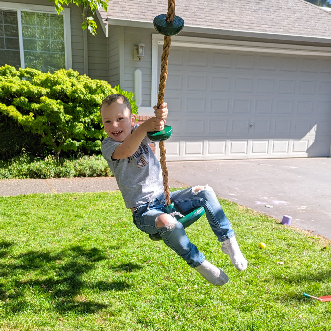 Cyclone Disk Swing with 4-Step Climbing Rope - PlaysetParts.com
