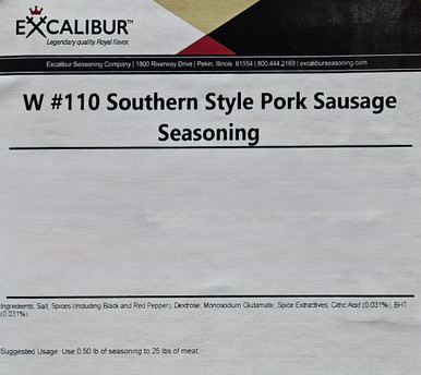 W #110 Southern Style Pork Sausage Seasoning - Pac Knife Sales, LLC