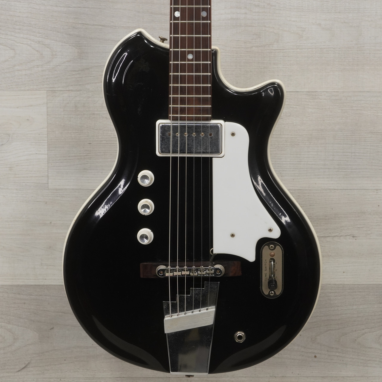 Used Supro TONEMASTER Vintage LP Type Electric Guitar Black 6-String