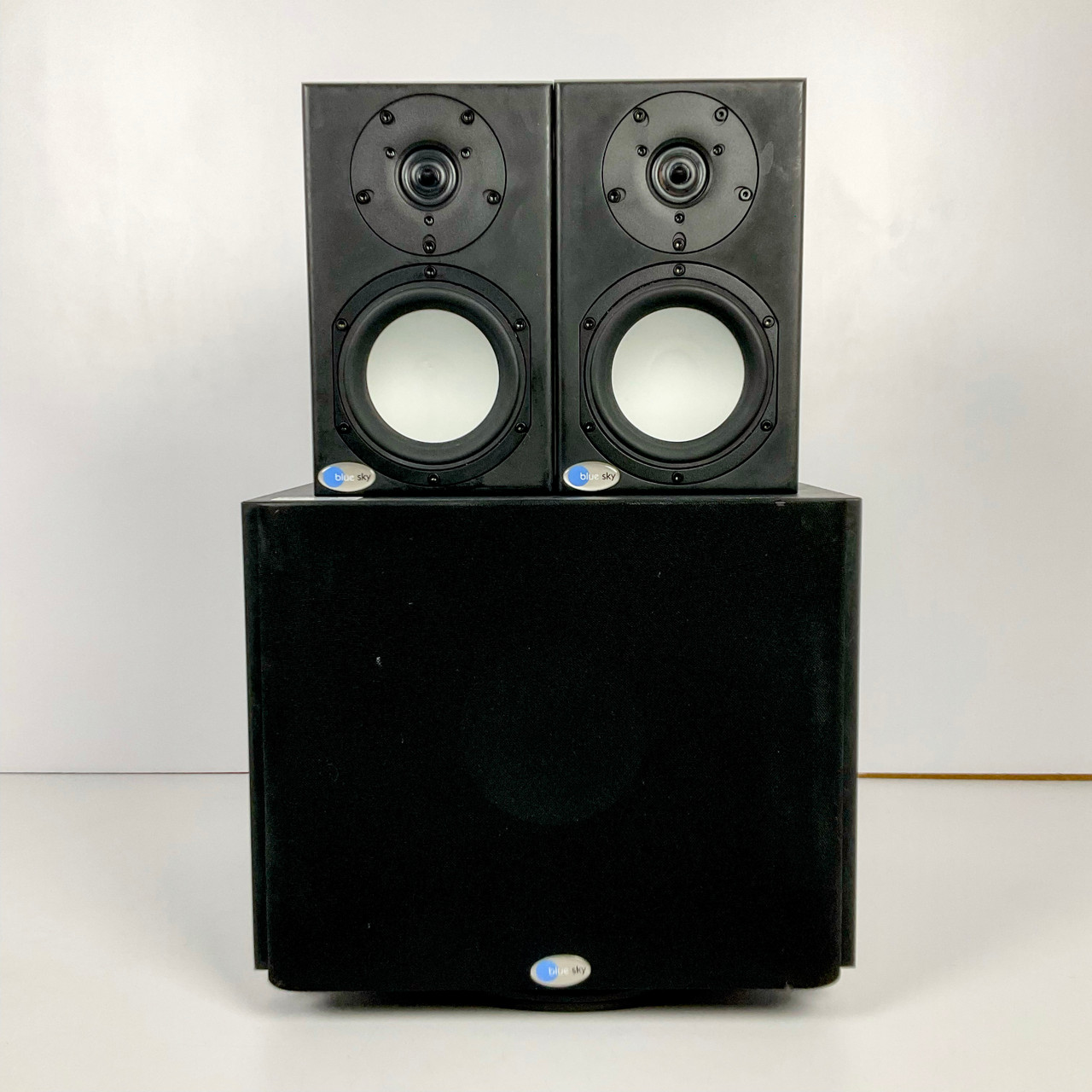 Used Blue Sky SAT 5 Active Satellite AND SUB 8 Active Subwoofer