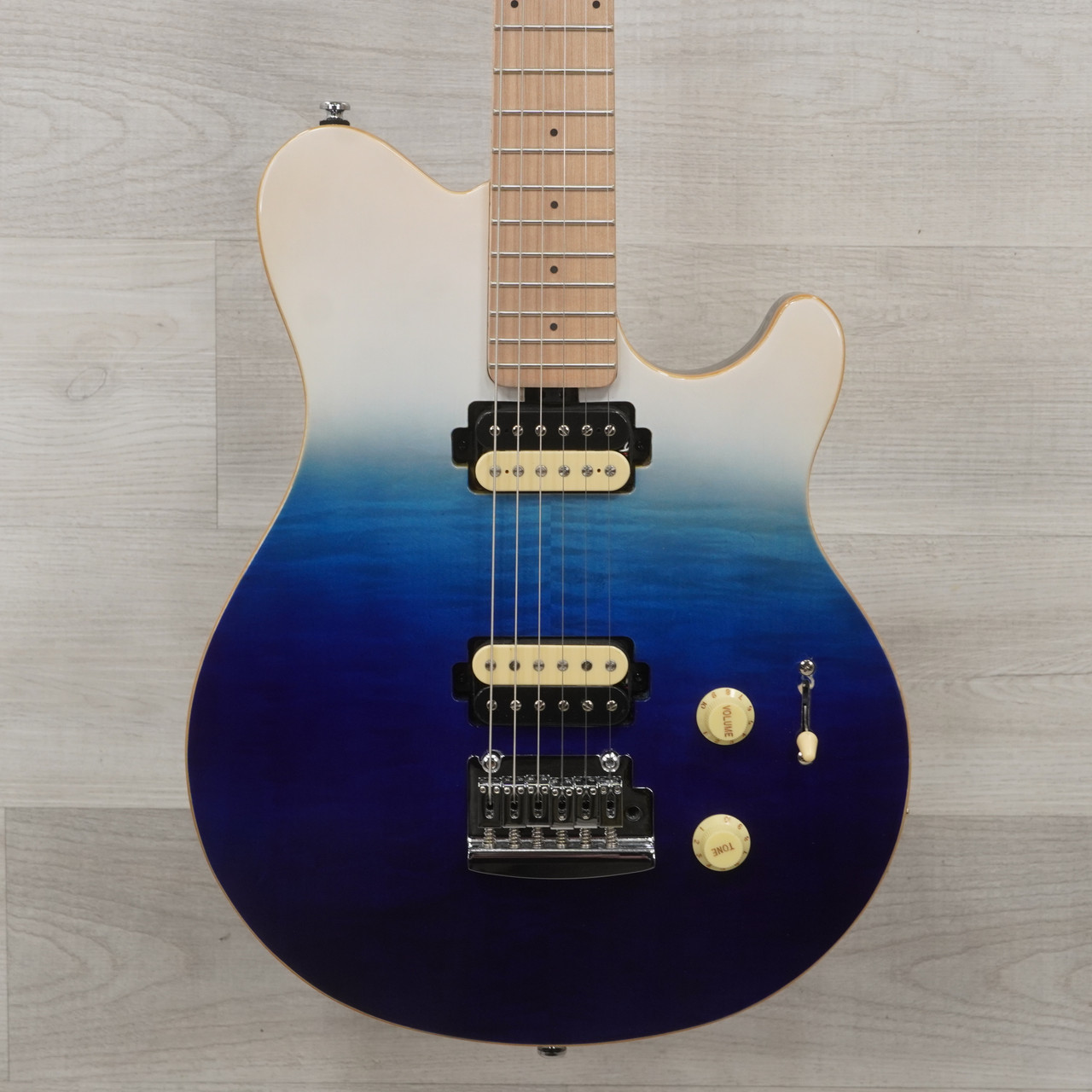Used Sterling By Ernie Ball Sub Axis Quilted Maple Spectrum Blue S Type ...