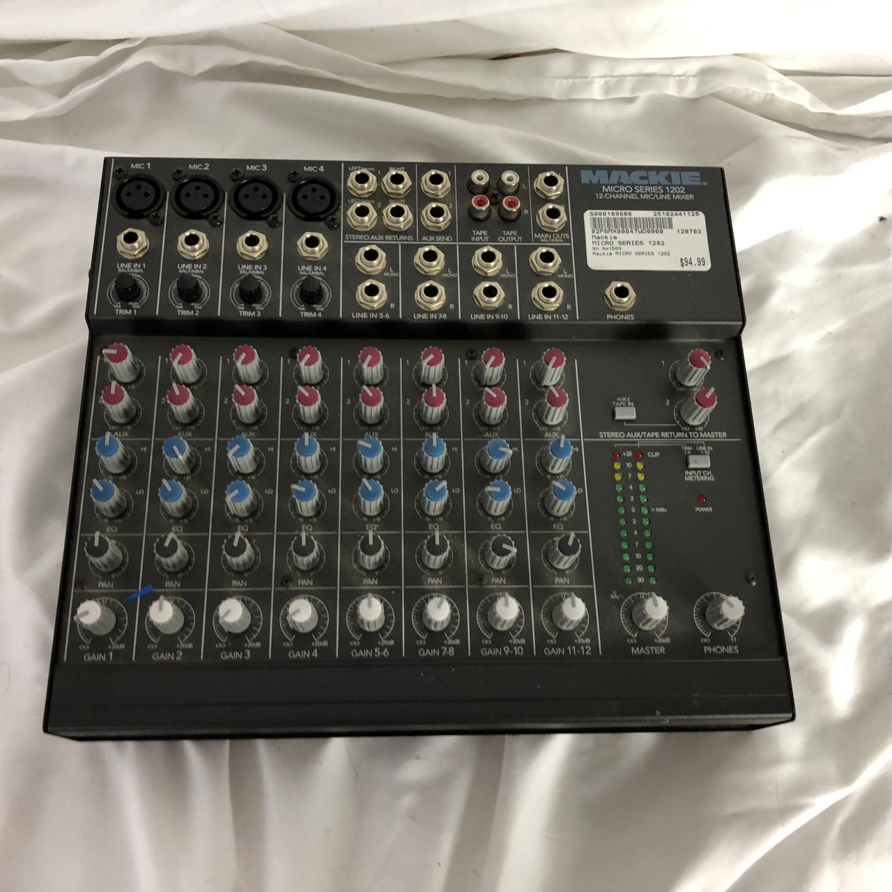 Used Mackie MICRO SERIES 1202 Mixing Console
