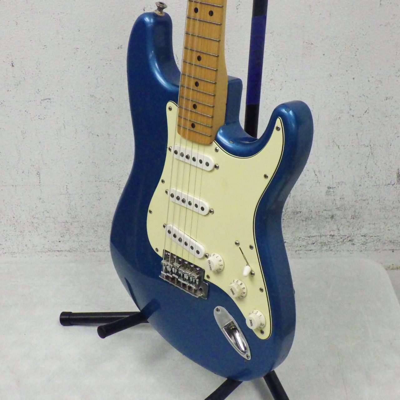 Used Fender 90S MIM STANDARD STRATOCASTER S Type Electric Guitar Blue 6 ...