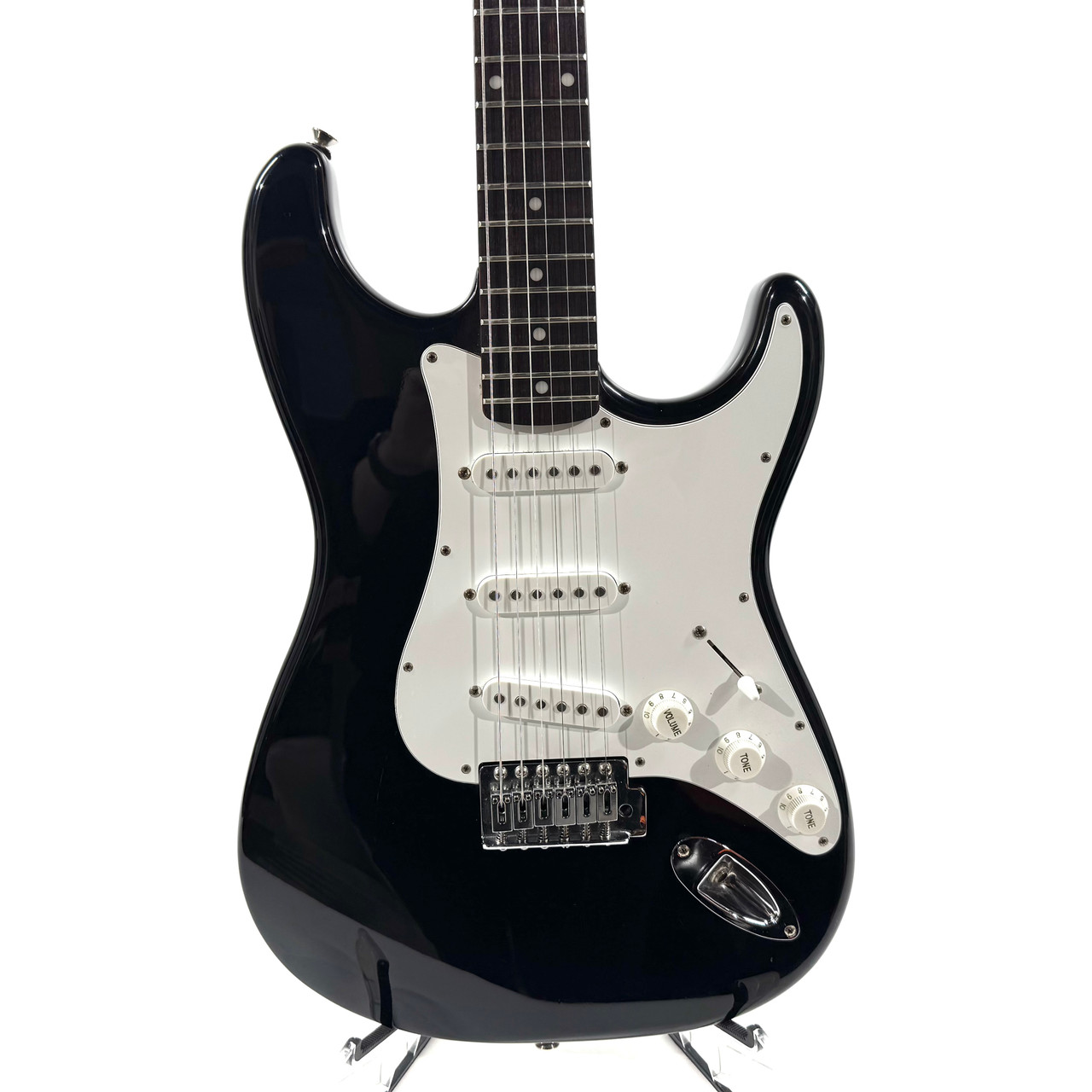 Used Austin STRAT COPY S Type Electric Guitar Black 6-String