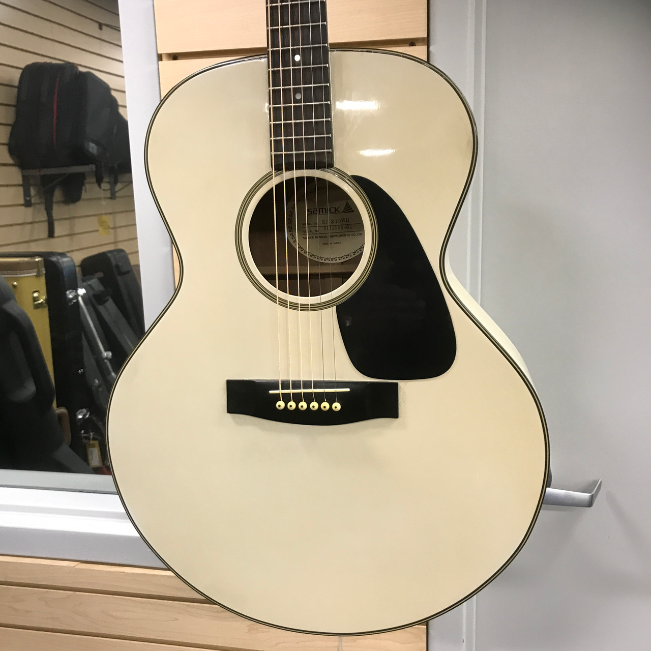 Used Samick SJ-210 Vintage Laminate Top Acoustic Guitar White