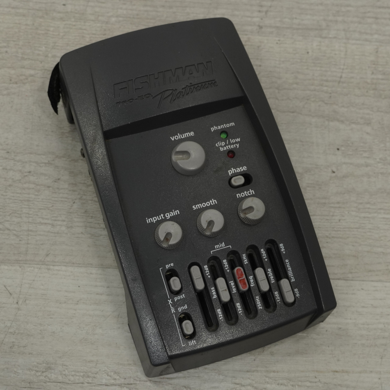 Used Fishman Pro-eq Platinum Accoustic Preamp Pedal As Is @battery Door