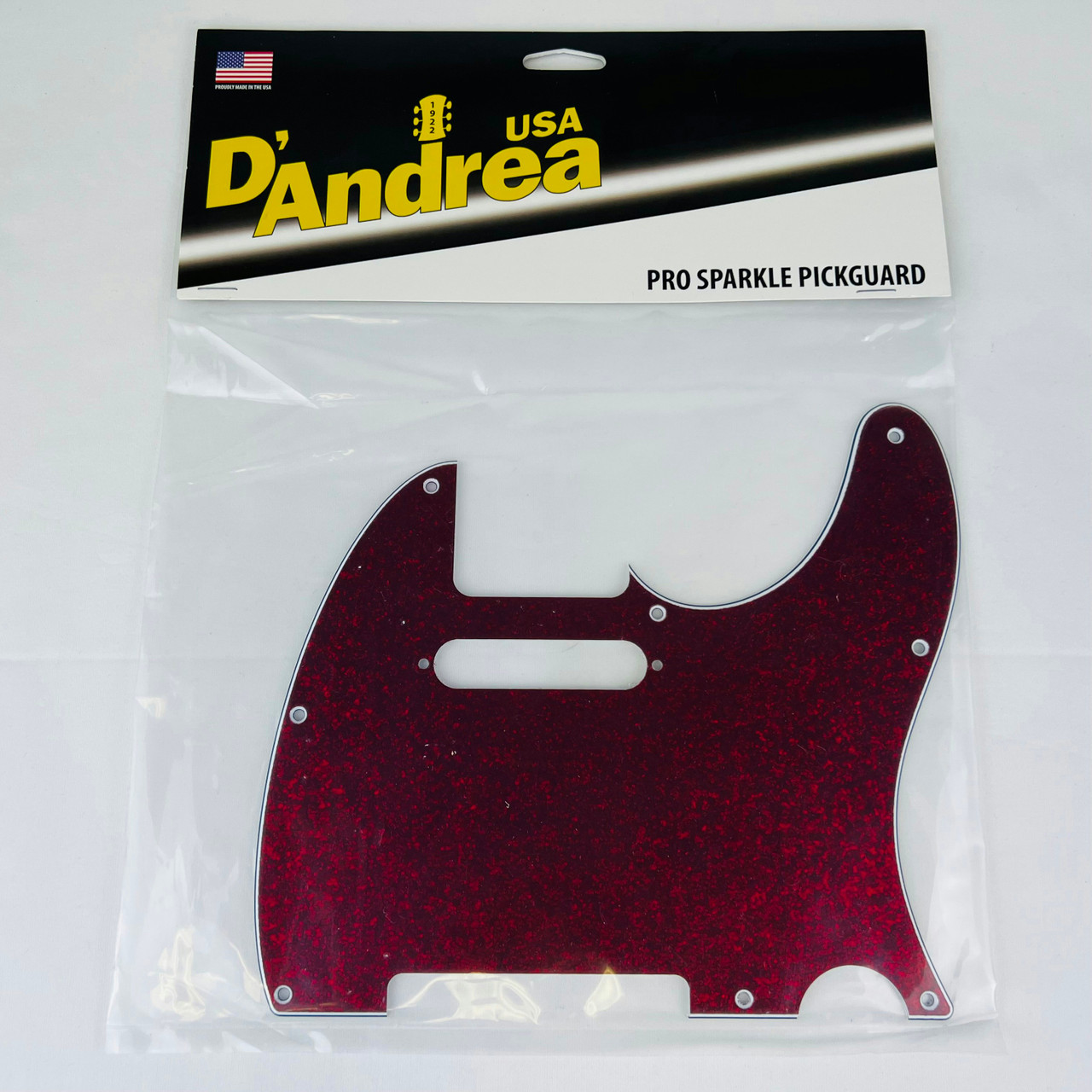 Used DANDREA TELE RED SPARKLE PICKGUARD Accessories - Guitars