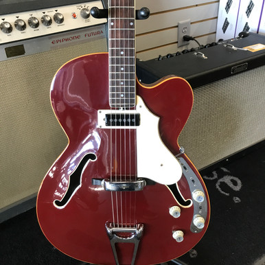 Used Vox BOSSMAN Vintage Semi-Hollow Electric Guitar Red 6-String