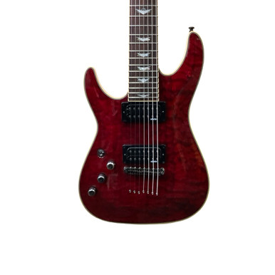 Used Schecter OMEN EXTREME 7 Electric Guitar Red 7-String
