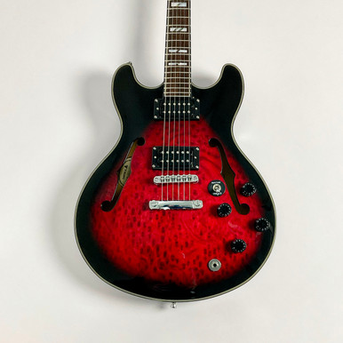 Used Samick SAB 650 Semi-Hollow Electric Guitar Red 6-String