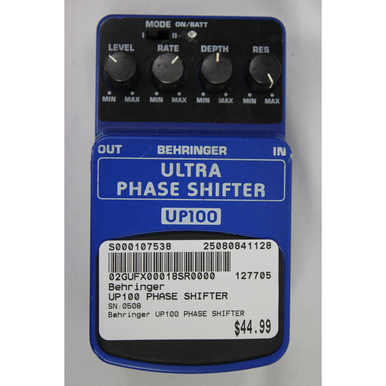 Used Behringer UP100 PHASE SHIFTER Phaser Pedal