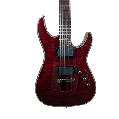 Used Schecter C1-Q HELL RAISER Electric Guitar Red 6-String