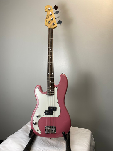 Used SX STANDARD LEFTY SHORT SCALE JAZZ BASS J Type Bass Guitar Pink 4 ...