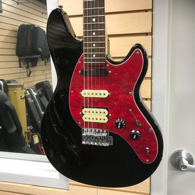 Used Aria NEXTER W/LACE SENSOR Vintage Offset Dbl Cutaway Guitar Black ...