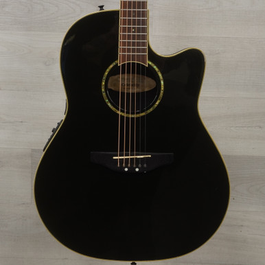 Used Ovation GC057 Celebrity Acoustic-electric Guitar - Black - Crack ...