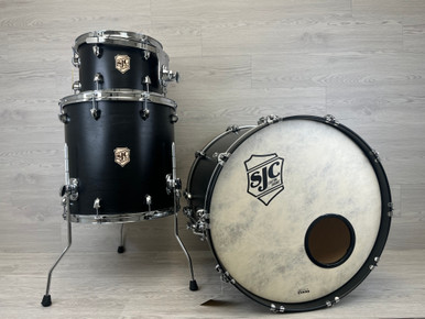 Used SJC Custom TOUR SERIES 3PC SHELLS Drum Shell Kit Black