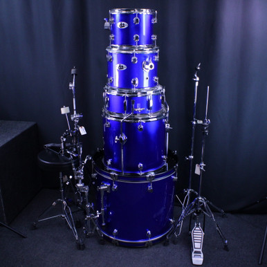 Used Ddrum 5PC D2 DRUM SET W/ALL Drum Shells and Hardware Blue