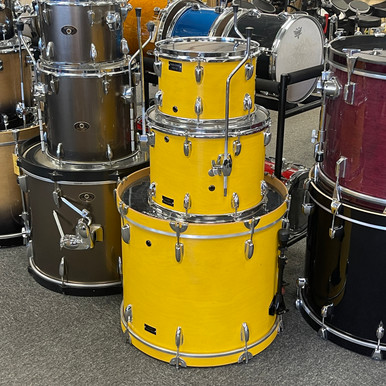 Used PHATTIE 3PC DRUM KIT Vintage Drum Shell Kit Yellow