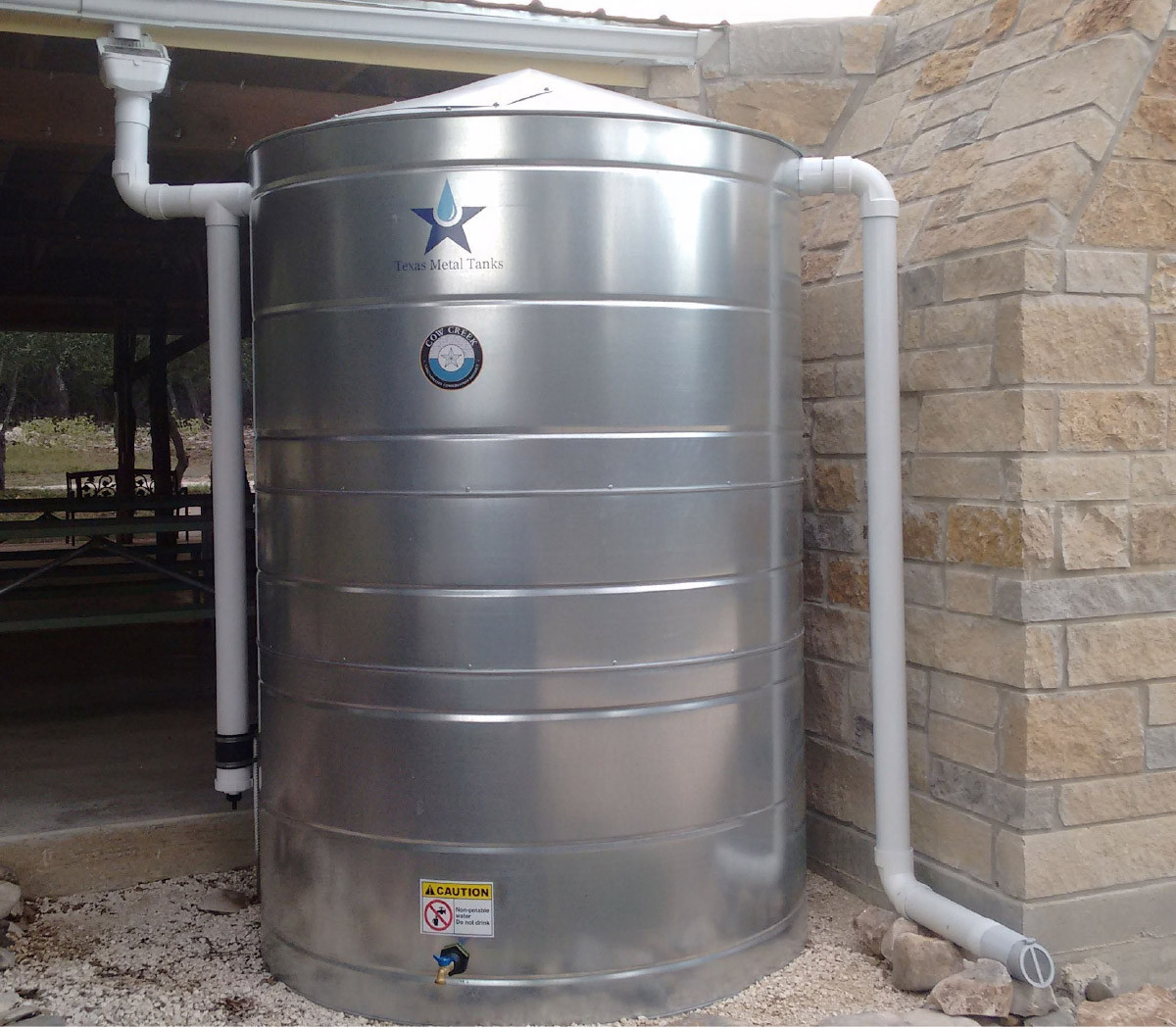 Small - Round Galvanized Steel Water Storage Tank