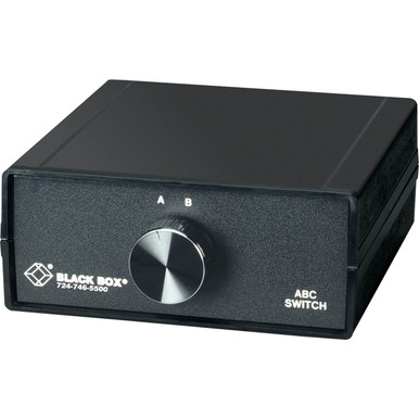 Black Box Manual Desktop Switch - RJ45 2-to1 CAT5 Ethernet 10 Mbps - Bluum