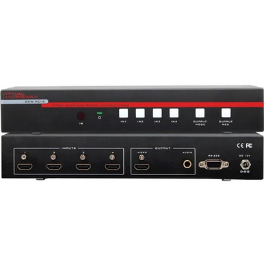 Hall Technologies SSW-HD-4 4-Input HDMI Seamless Switch with Real-time ...