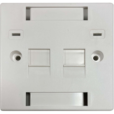 Tripp Lite 2-Port UK-Style Keystone Wall Plate, Unloaded Shuttered ...