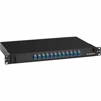 Black Box Rackmount Duplex Fiber Enclosure - 1U, Preloaded - Bluum