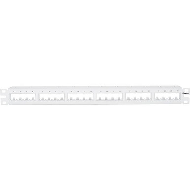 PanNet Mini Com 24-port Modular Flush Mount Patch Panel in White, (1RU ...