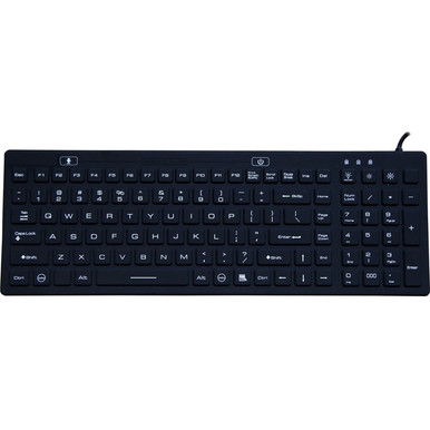 DSI WATERPROOF IP68 SILICONE FULL SIZE KEYBOARD WITH LED BACKLIT - Bluum