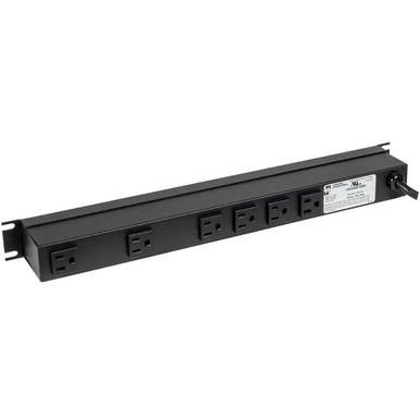 Rack Solutions 15A Horizontal Rackmount Power Strip with Surge ...