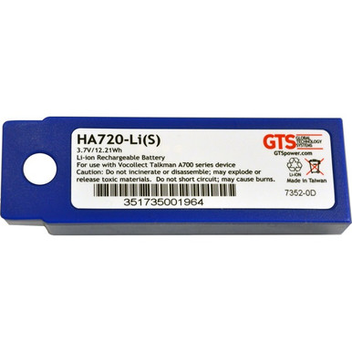 GTS Battery for Vocollect A710 and A720 Barcode Scanners - Bluum