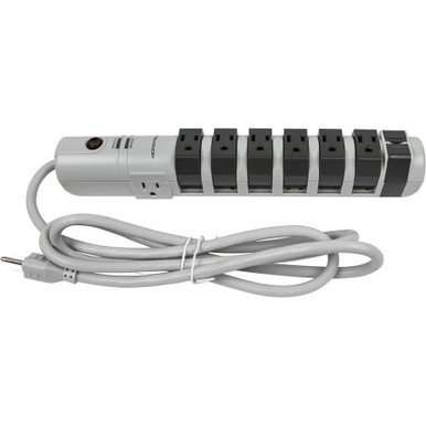 Monoprice 8-Outlet Rotating Surge Protector Power Strip - 2160 Joules ...
