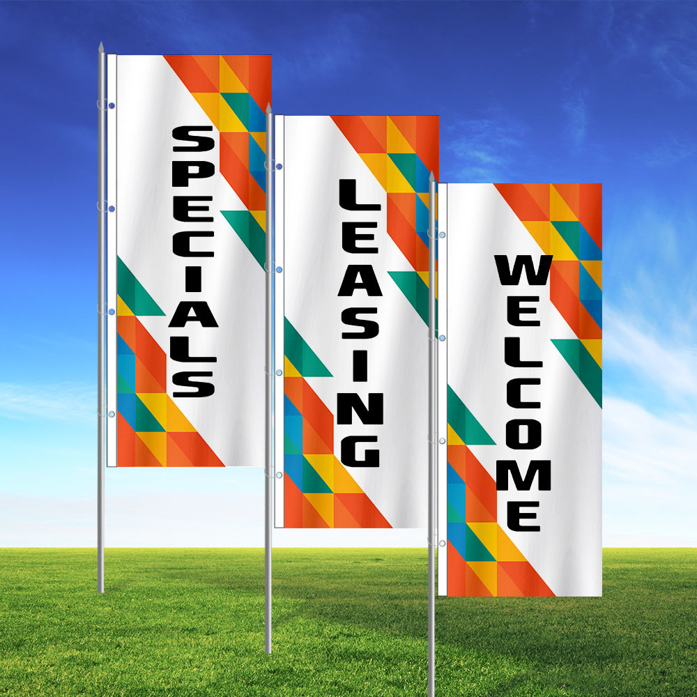 Sun Catcher - 3x8 Vertical Outdoor Marketing Flag