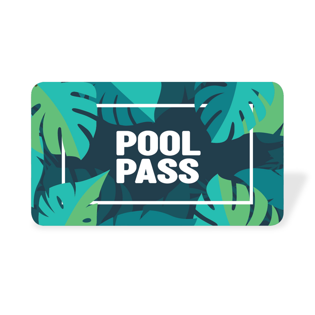 Credit Card Pool Pass w/Consecutive #'s Tropical